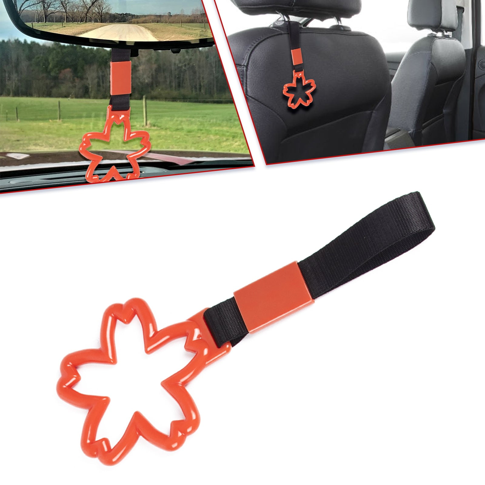 Xotic Tech Orange Tsurikawa Handle Ring Sakura Shaped Japanese Car ...