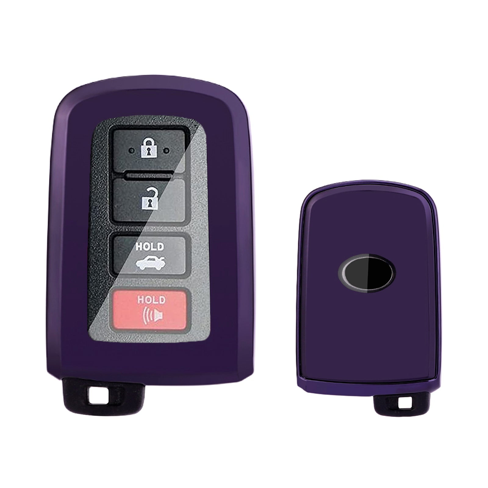 Xotic Tech Purple Black Soft TPU Full Protect Remote Control Smart Key ...