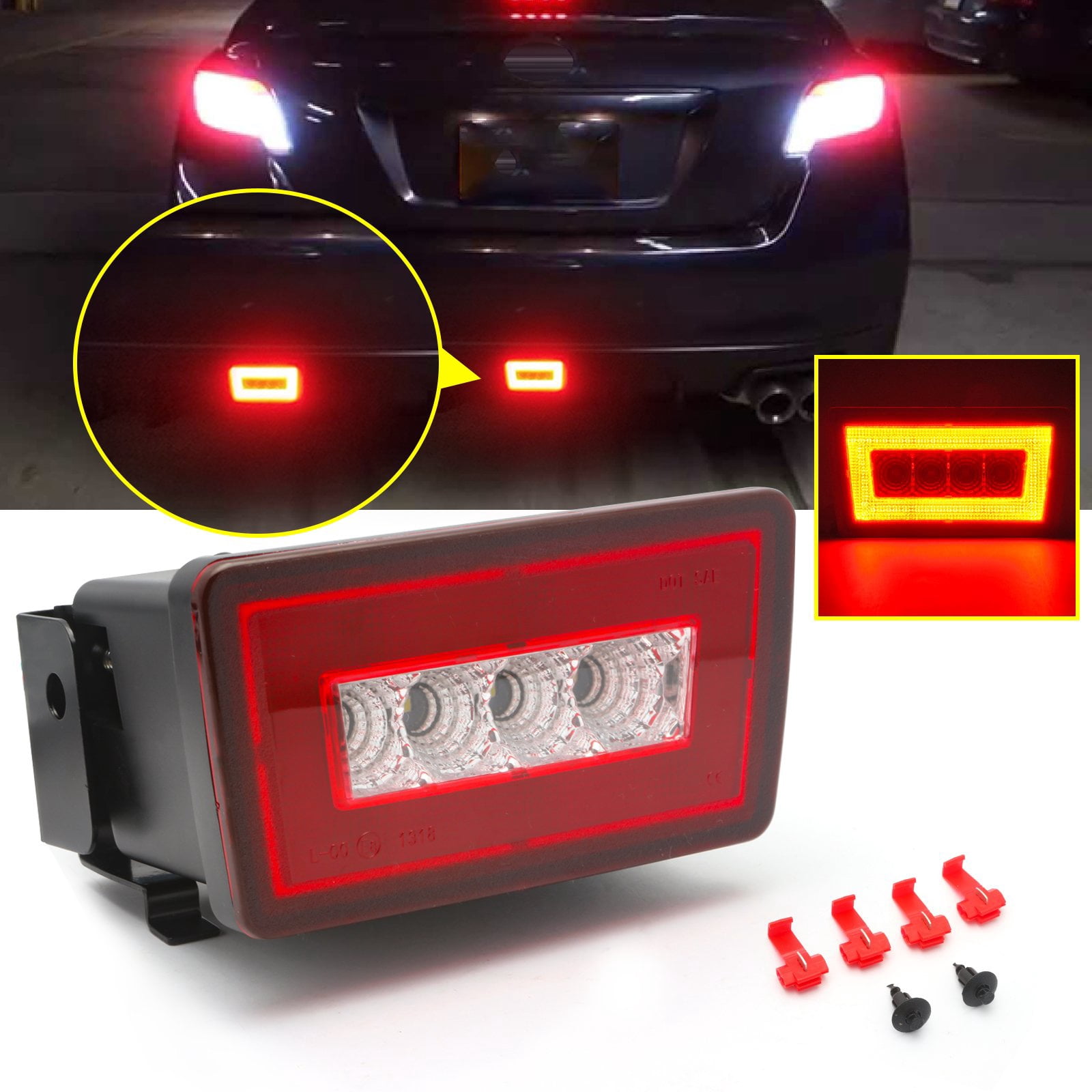 Xotic Tech Red Lens 3-In-1 LED Rear Fog Light Kit For Subaru Impreza ...