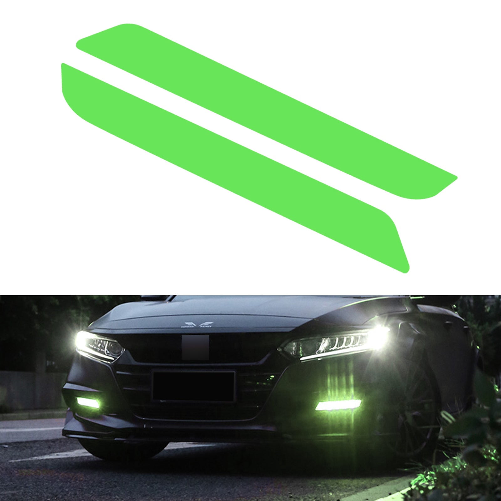 Xotic Tech Self Adhesive Front Fog Light DRL Tint Vinyl Film, Precut ...