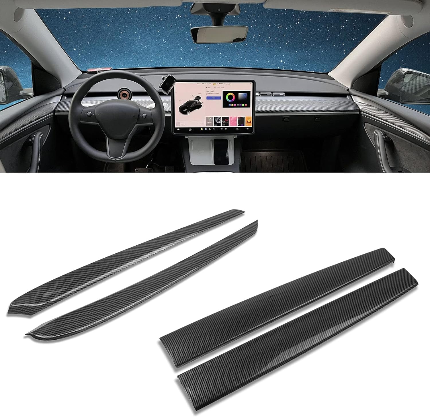 Xotic Tech Set Interior Dashboard Panel + Door Trim Cover Wrap Cap ...