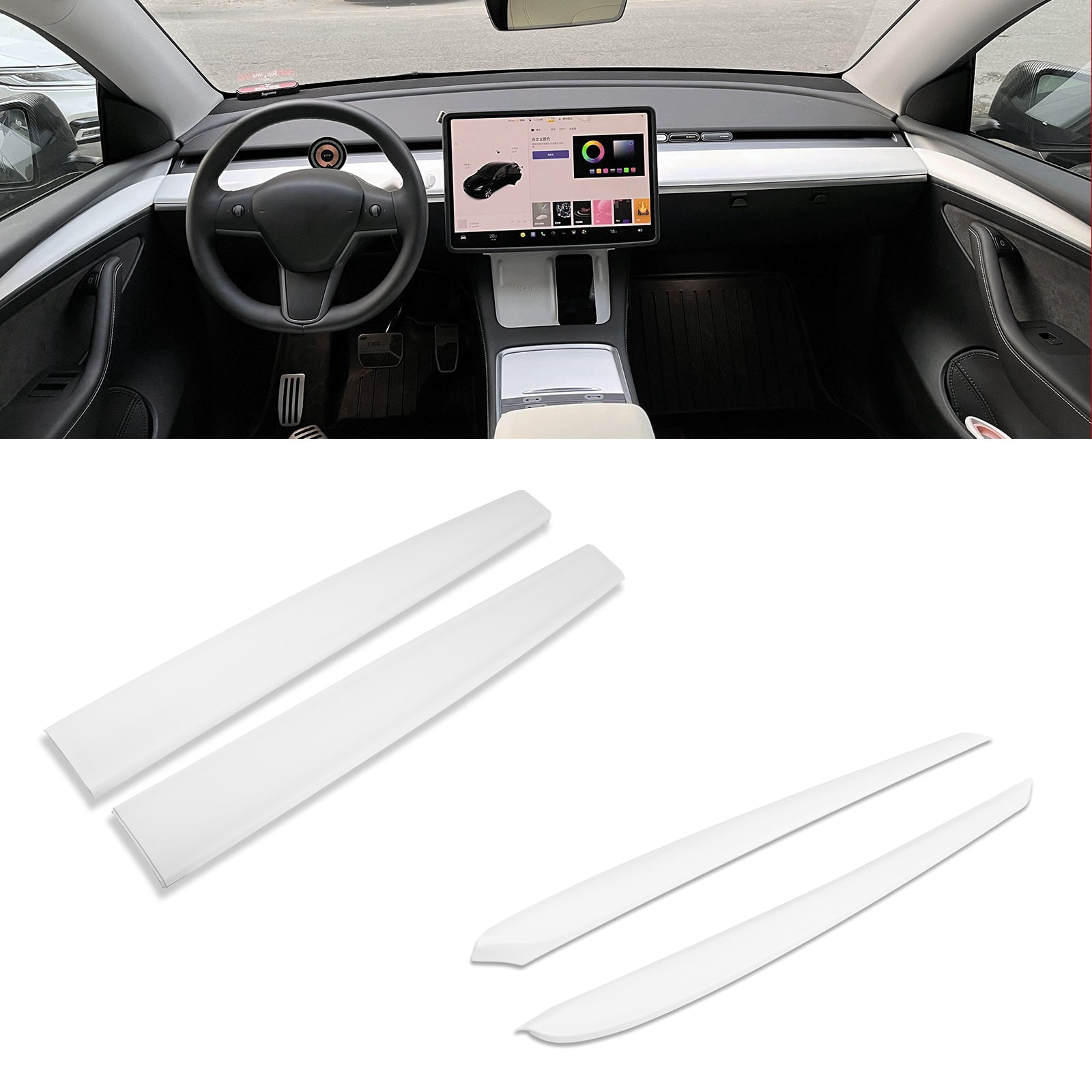 Xotic Tech Set Interior Dashboard Panel + Door Trim Cover Wrap Cap Trim ...