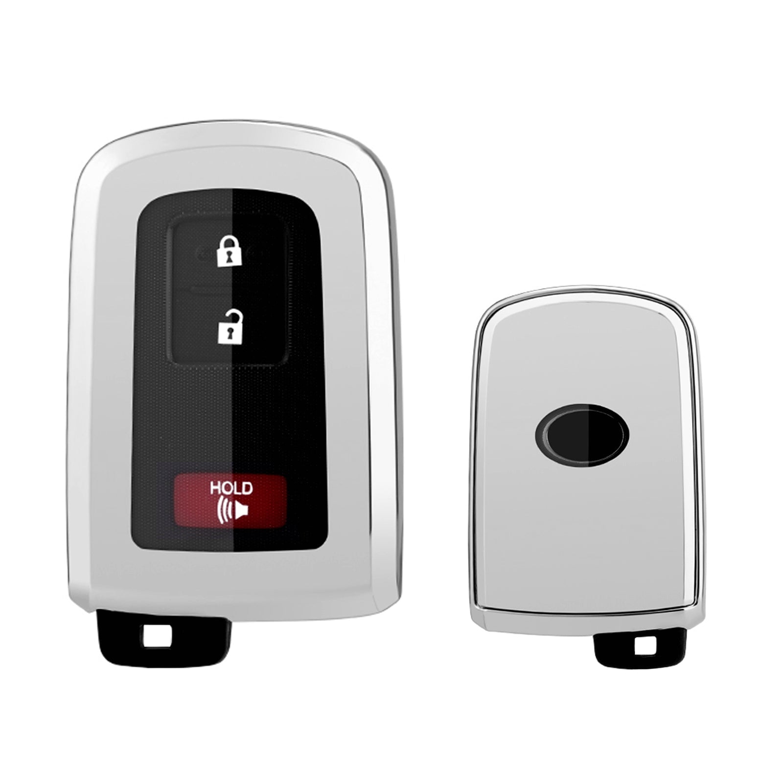 Xotic Tech Silver Soft TPU Full Protect Remote Control Smart Key Fob ...