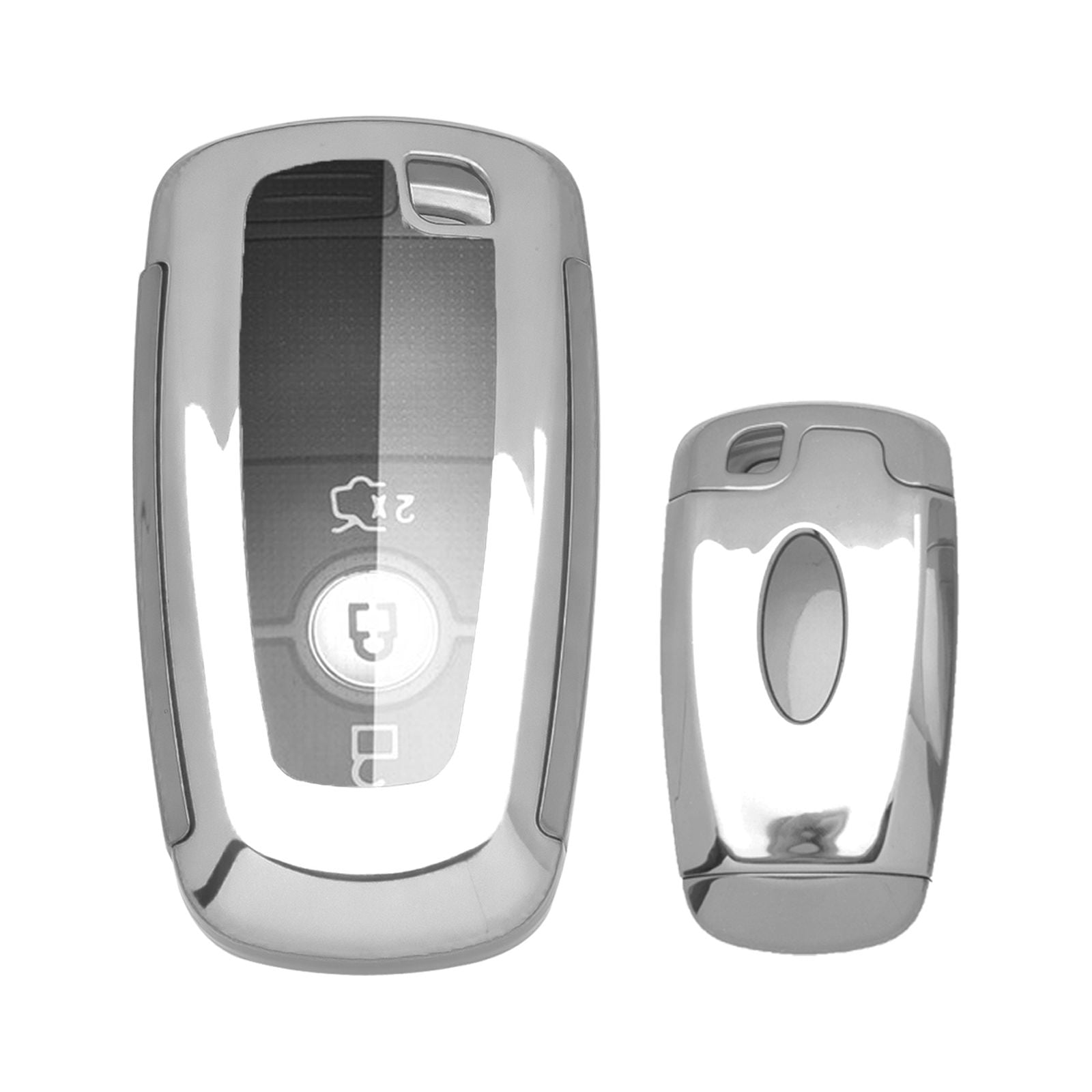 Xotic Tech Silver Soft TPU Full Protect Remote Smart Key Fob Cover ...