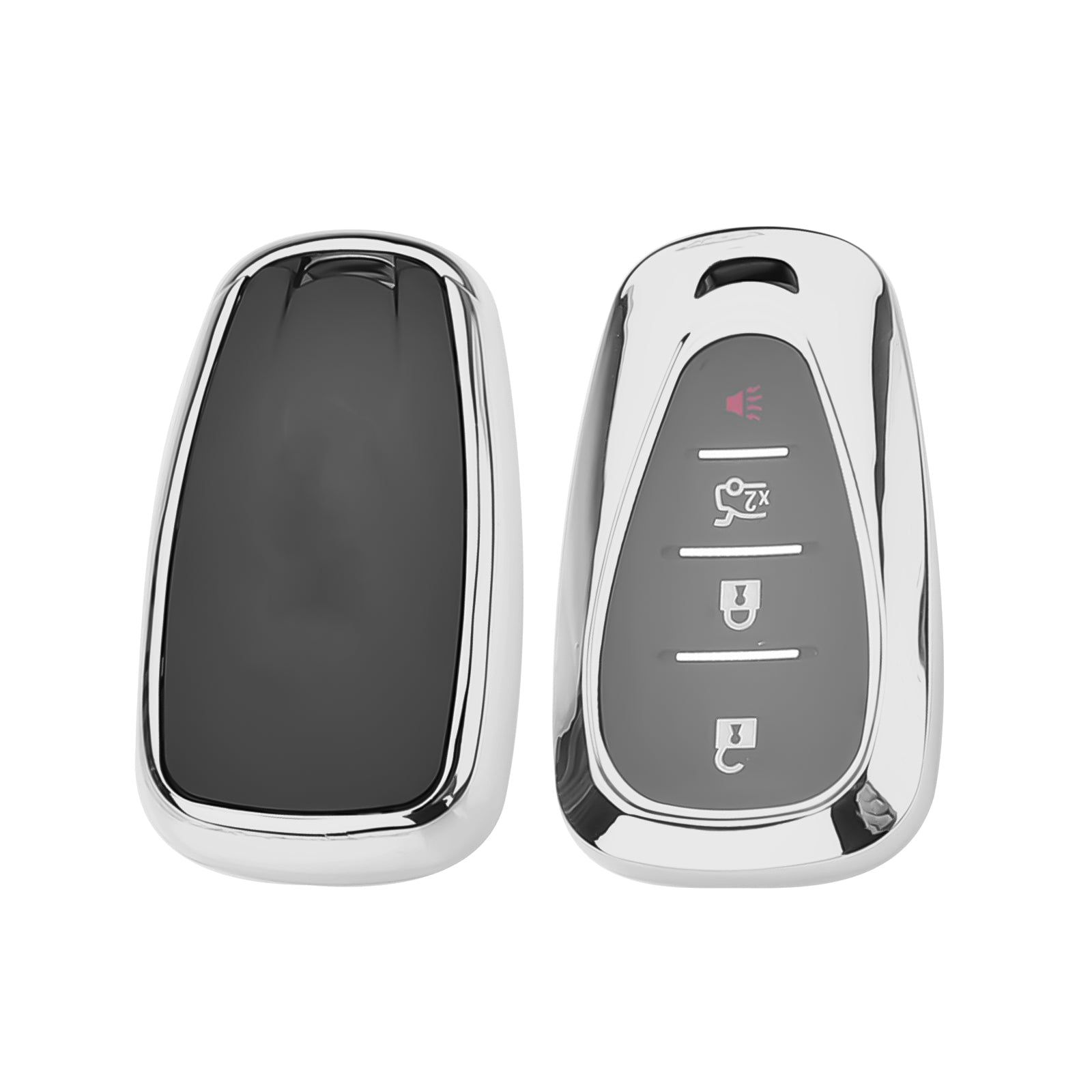 Xotic Tech Silver Soft TPU Key Fob Shell Skin Cover, Compatible with ...