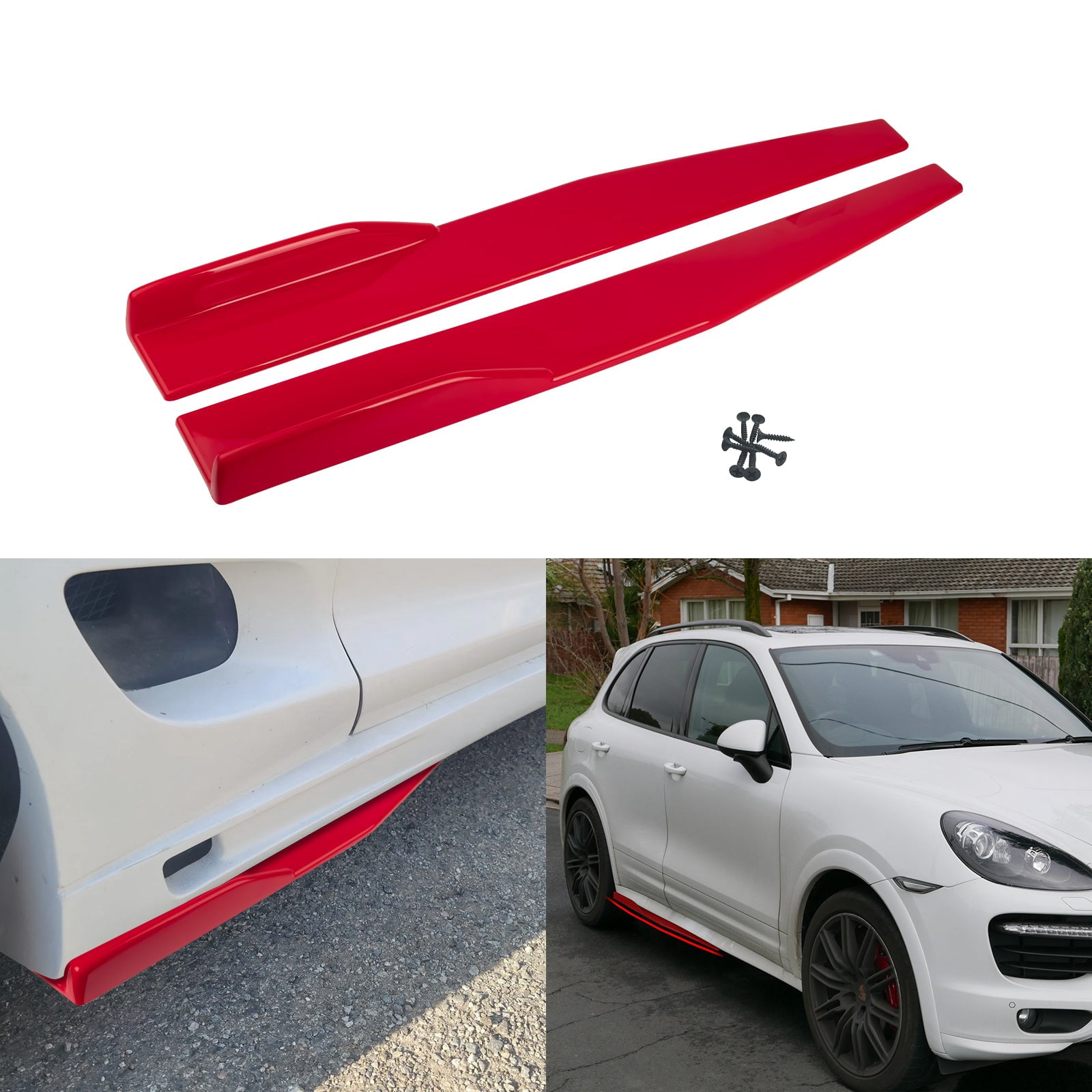 Xotic Tech Universal Car Side Skirt Rocker Panel Extension Left/Right ...