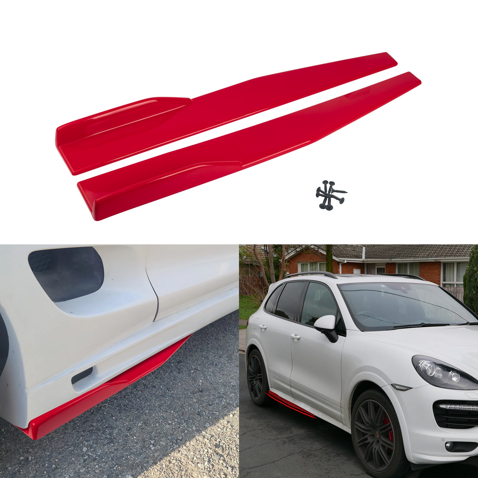 Xotic Tech Universal Car Side Skirt Rocker Panel Extension Left/Right ...