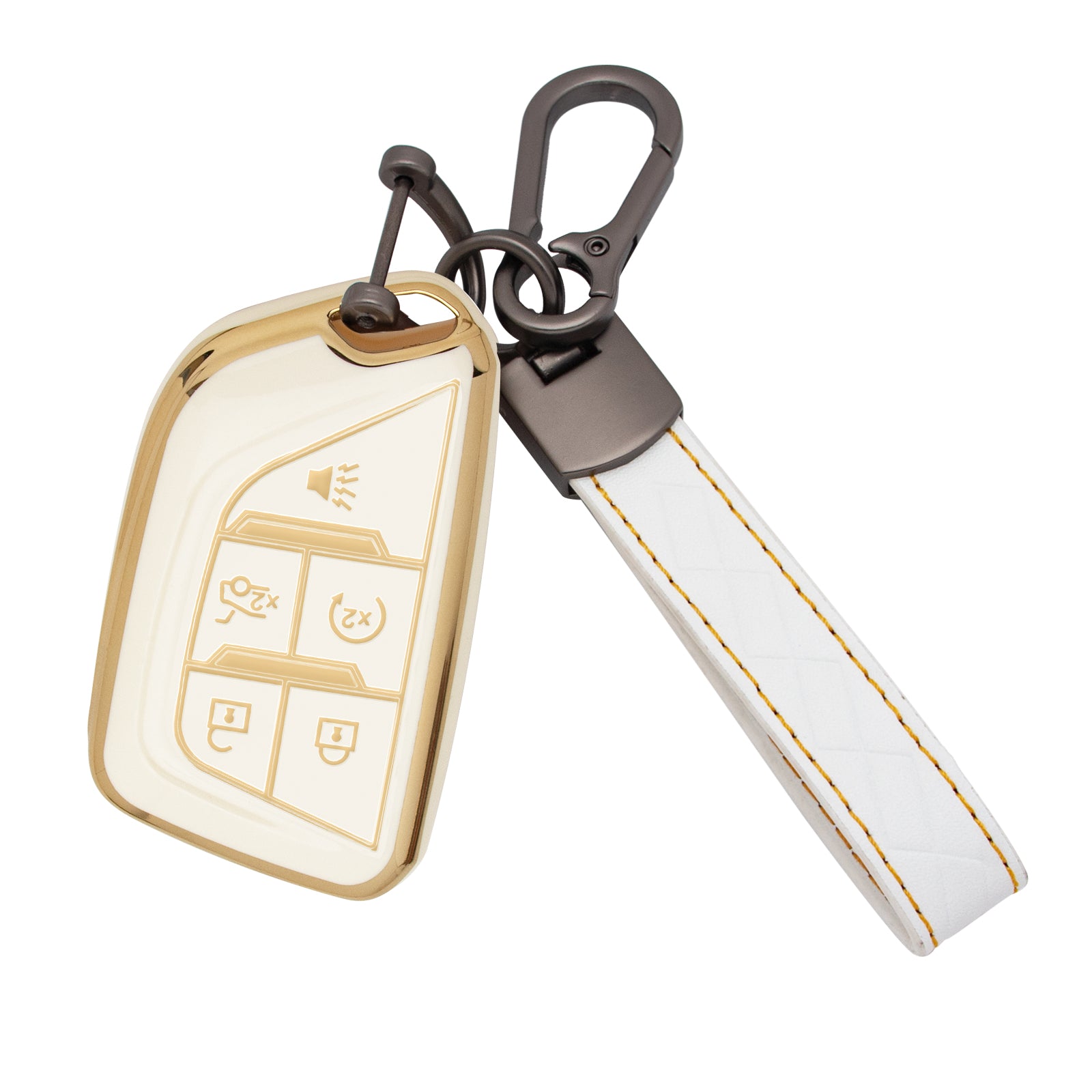 Xotic Tech White TPU 5-Button Full Protection Smart Remote Control Key ...