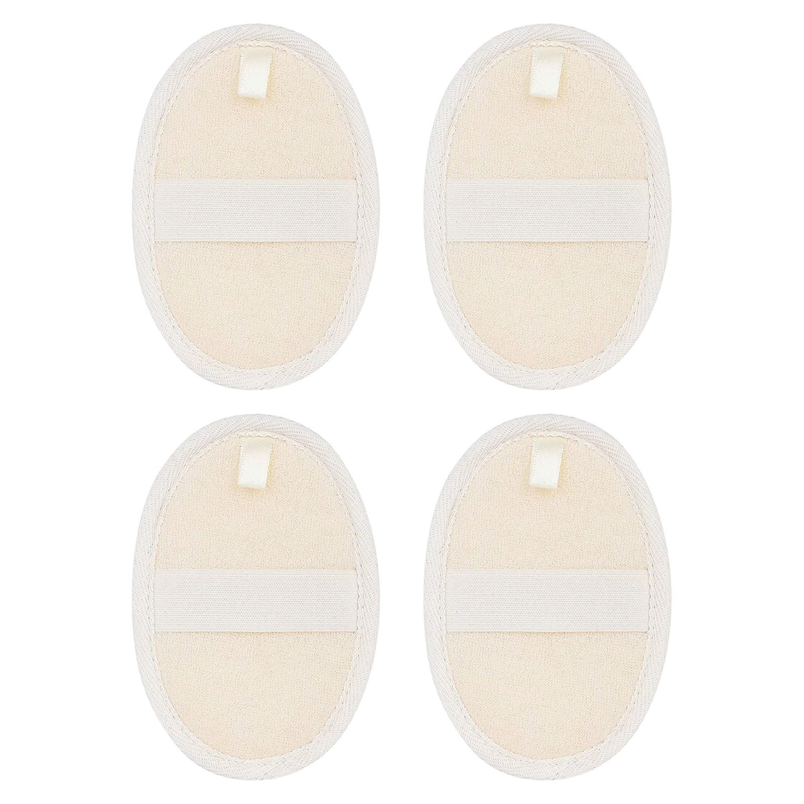 Xowrte 4Pack Loofah Sponge Pads Natural Luffa And Cloth Exfoliating ...