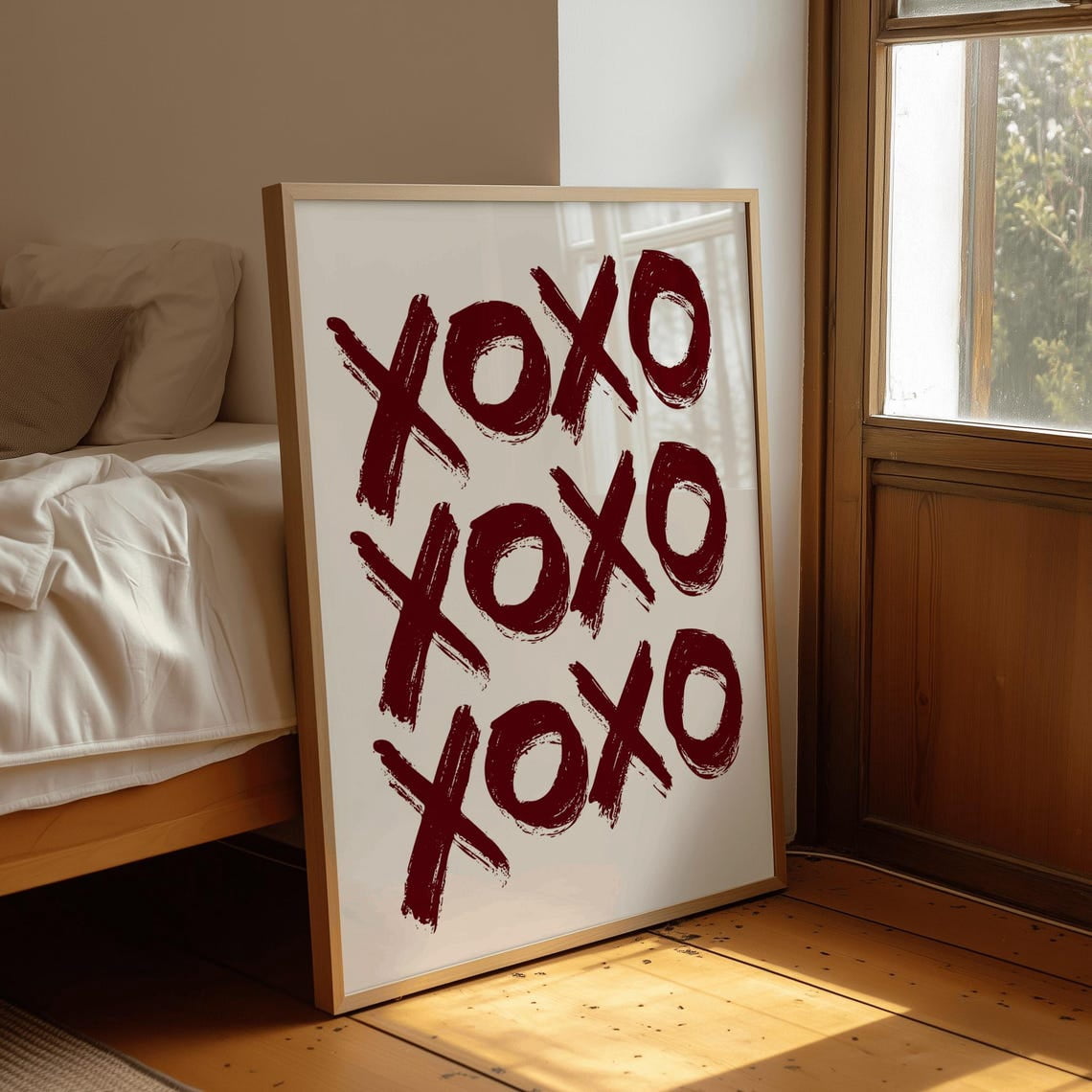 Xoxo Chic Red Retro Xo Quote Trendy Wall Art Prints Apartment Decor ...