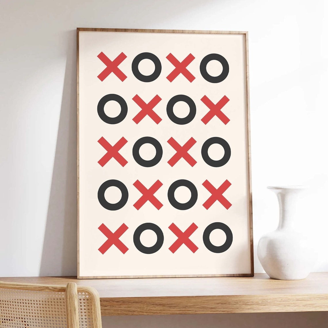 Xoxo Poster Cute Valentine S Retro Hug And Kisses Wall Art Trendy Red ...
