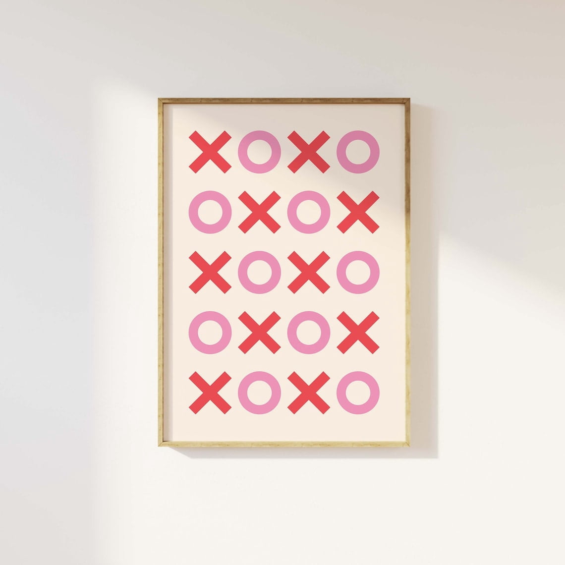 Xoxo Poster Cute Valentine S Retro Hug And Kisses Wall Art Trendy Red ...