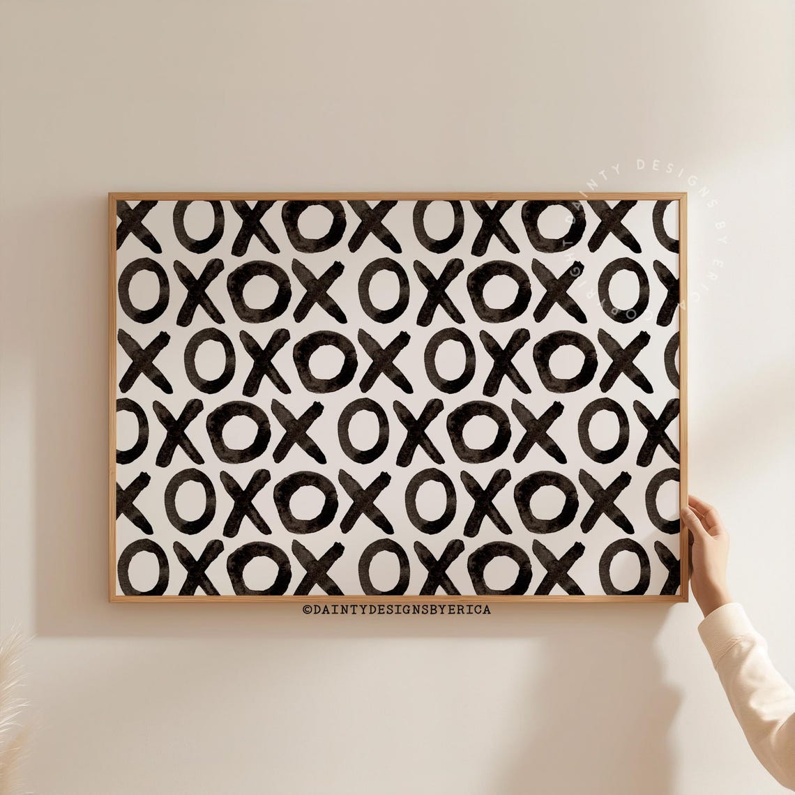 Xoxo Valentine'S Day Poster, Black And White Romantic Wall Art, Xoxo ...