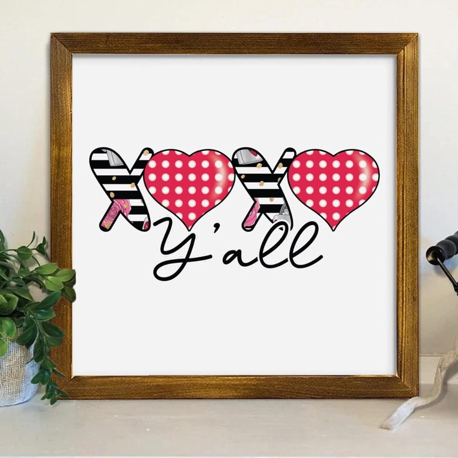 Xoxo Y'All Wood Sign 10X10 Inch Rustic Wooden Signs With For School ...
