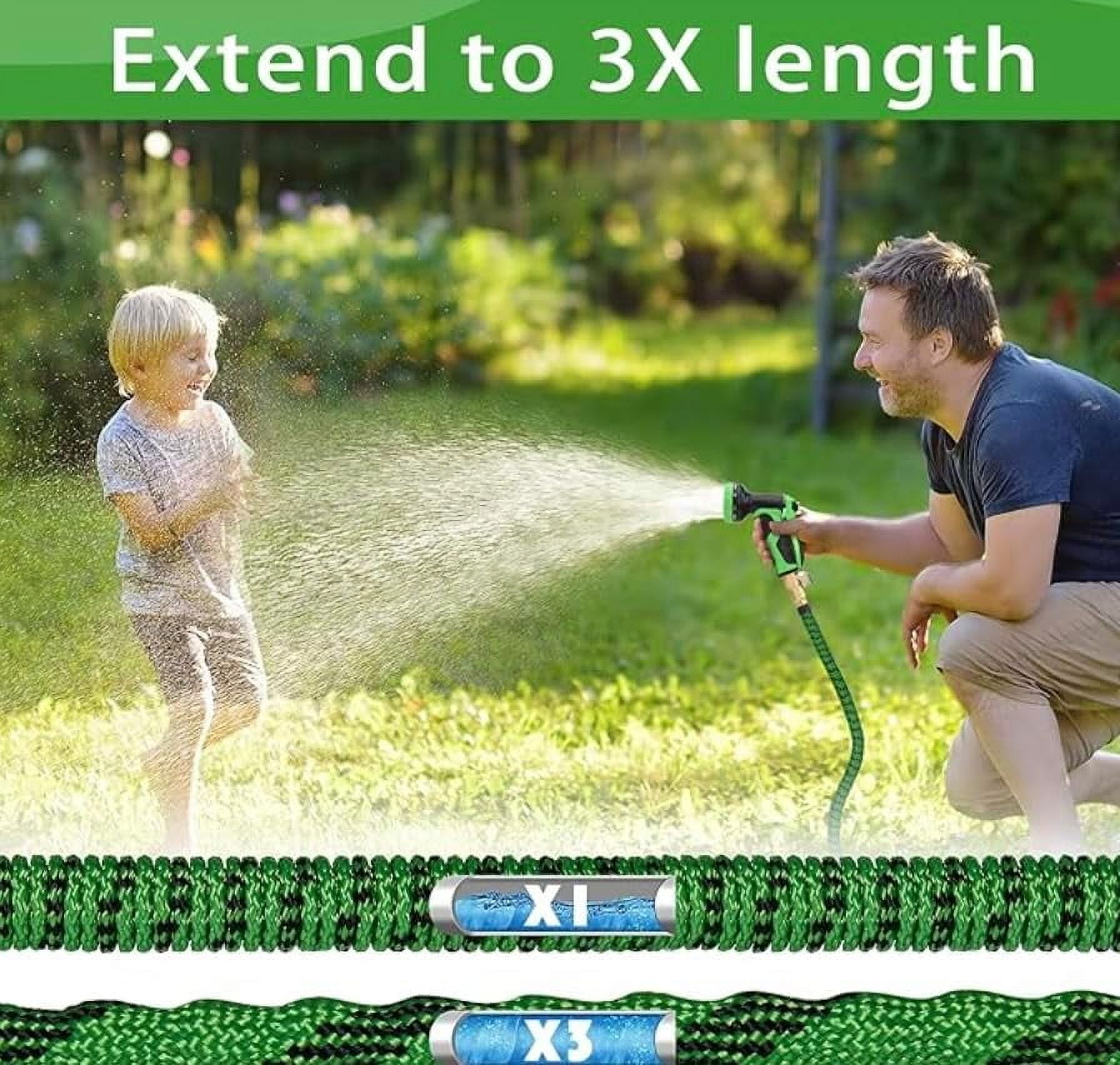 XpandaHose 75ft Expandable Garden Hose with Holder - Heavy Duty ...