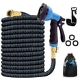 XpandaHose 75ft Expandable Garden Hose – Ultra-Strong 3750D, 4-Layer ...