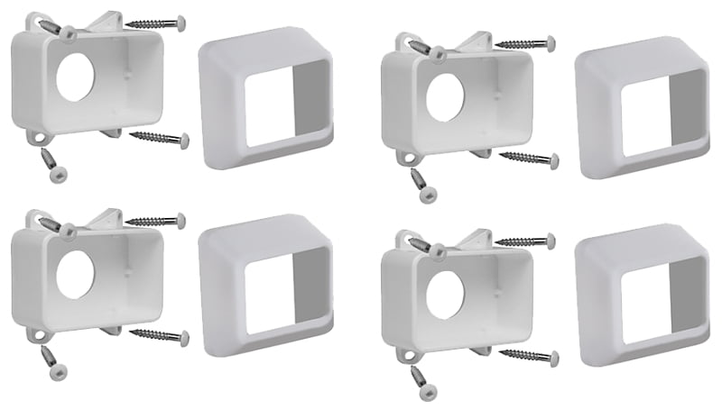 Xpanse 73012488 Select Series Vinyl Rail Brackets, White, 4-Count ...