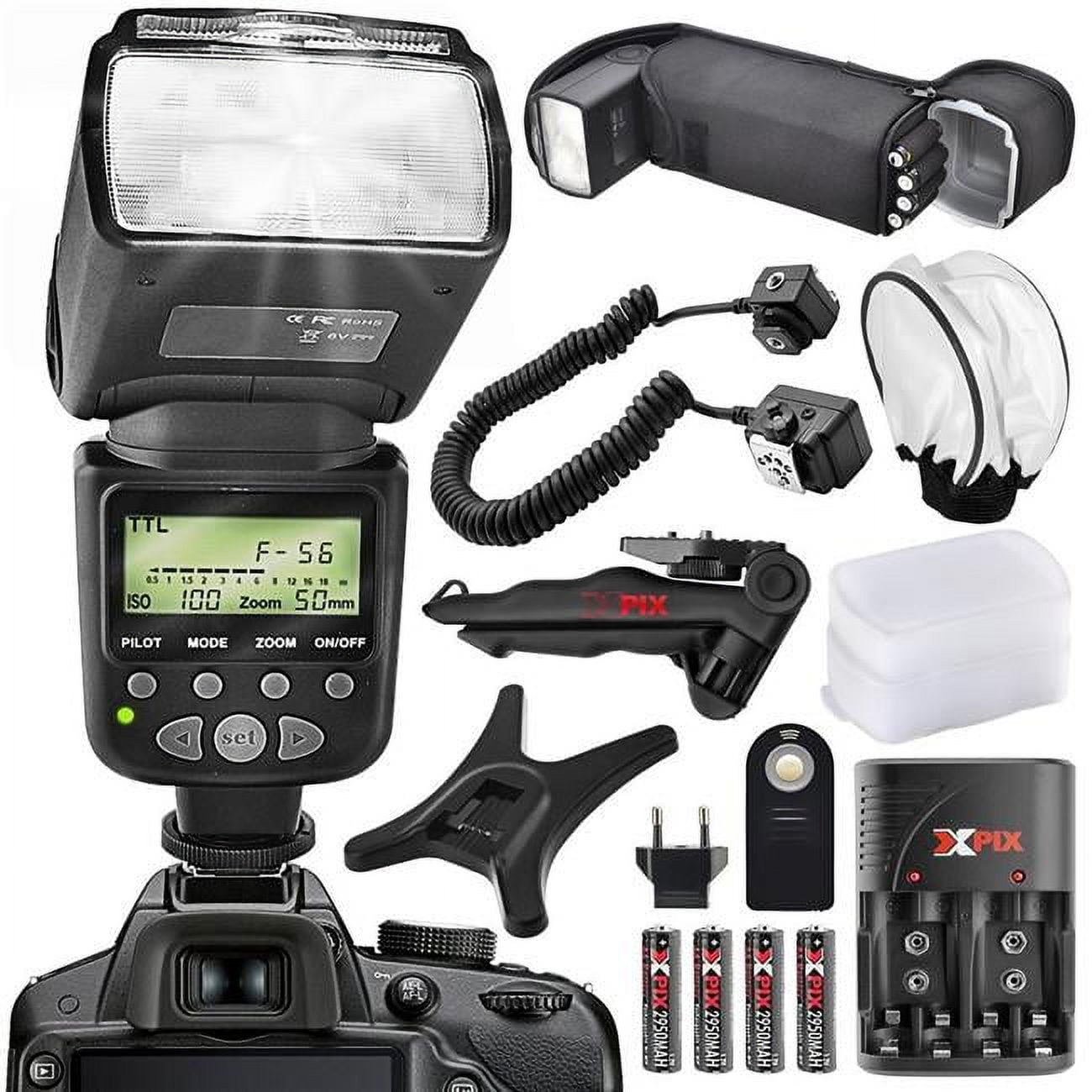 Xpix XPIX-FLASH-DF260N-KIT140-NFBA High Power Auto-Focus Digital SLR ...