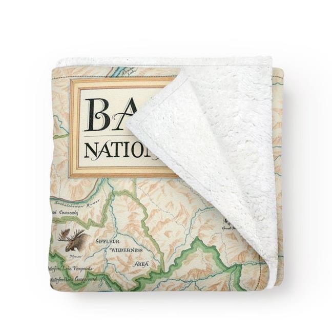 Xplorer Maps BLKT_BNF Banff National Park Map Fleece Blanket - Walmart.com
