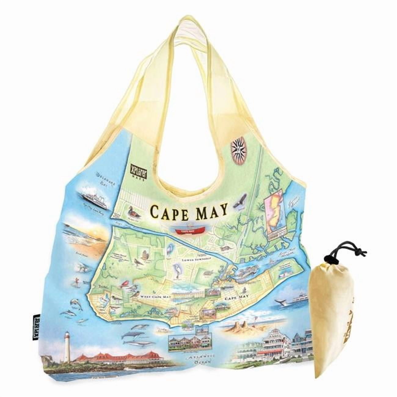 Xplorer Maps PTOTE_CM Cape May Map Pouch Tote Bag - Walmart.com