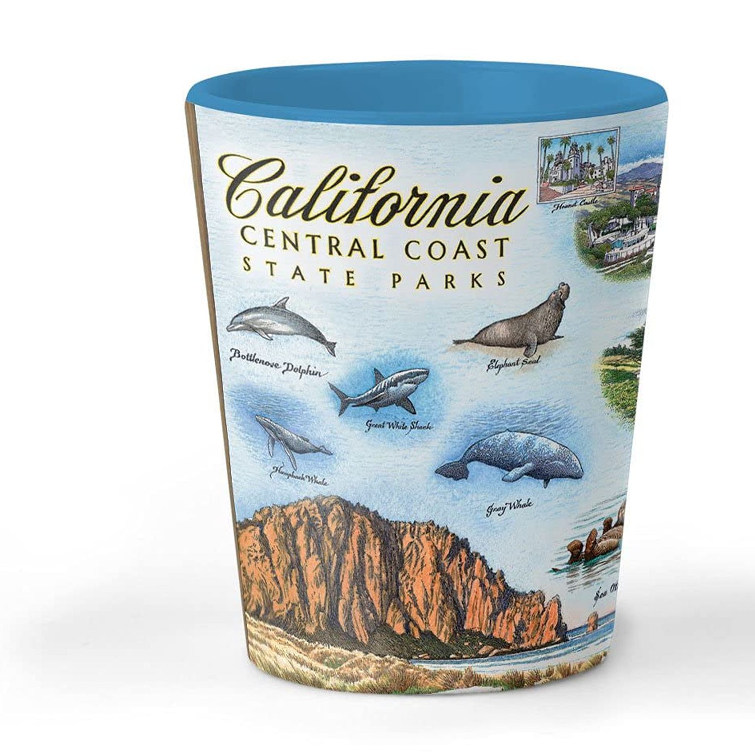 Xplorer Maps Central California Coast State Parks Map Ceramic Shot Glass, BPA-Free - For Office ...