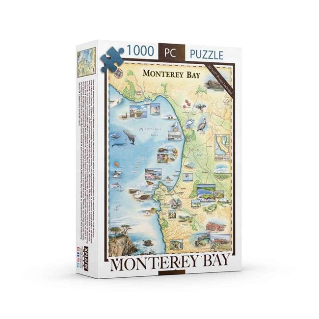 Xplorer Maps PZMCB_MB Monterey Bay Map Jigsaw Puzzle - 1000 Pieces ...