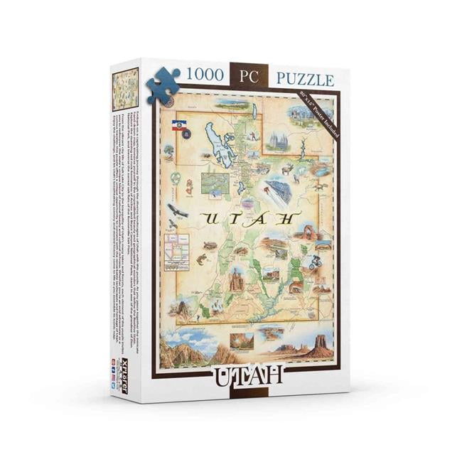 Xplorer Maps PZMCB_UT Utah State Map Jigsaw Puzzle - 1000 Pieces ...
