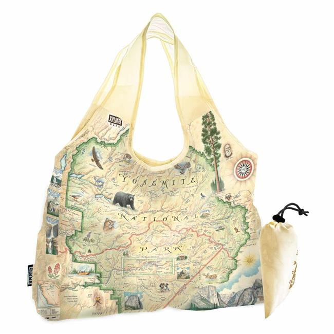Xplorer Maps PTOTE_YOS Yosemite National Park Map Pouch Tote Bag ...