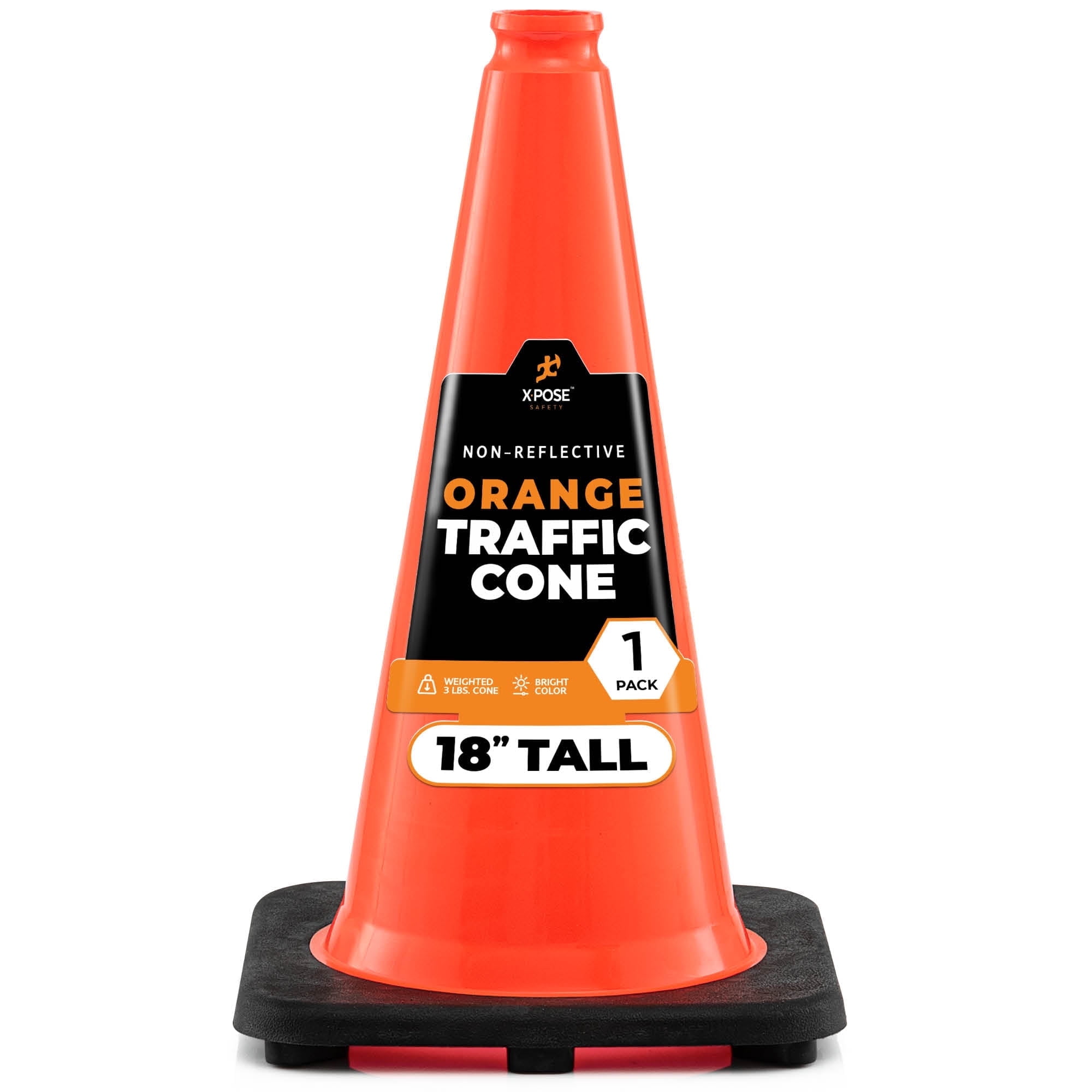 Xpose Safety 18 Inch Orange Traffic Cones, 450-Pack - Multipurpose PVC ...