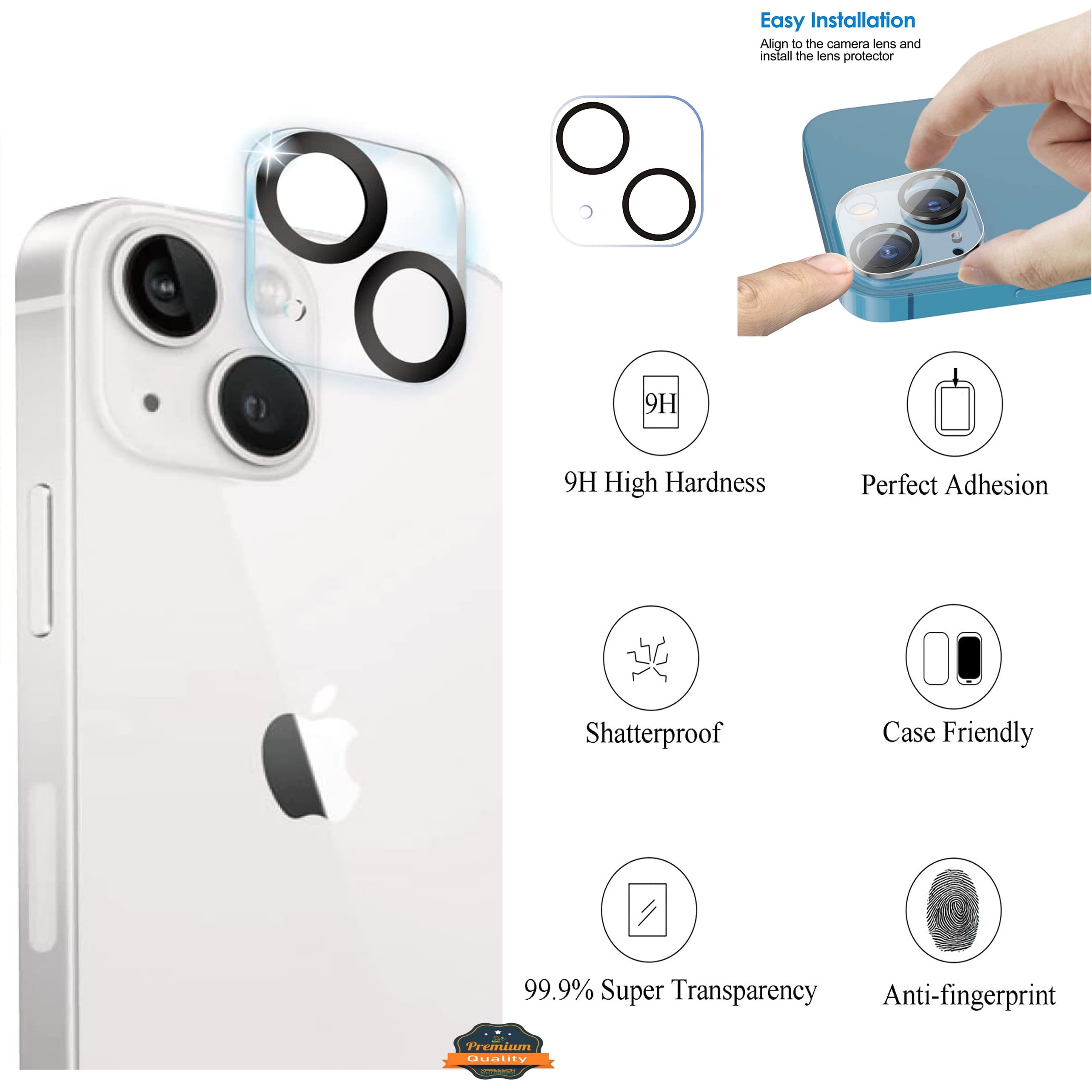 Xpression Camera Lens Protector for Apple iPhone 14 (6.1") Tempered ...