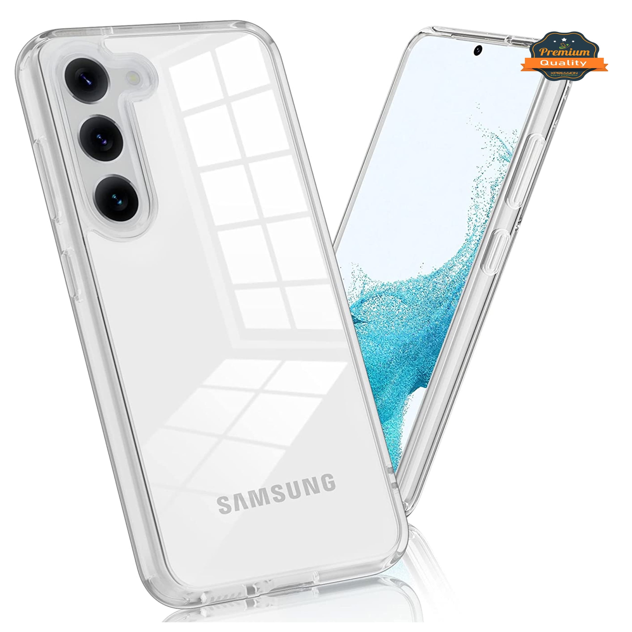 Xpression Case for Samsung Galaxy S23 Slim Transparent with TPU Rubber ...