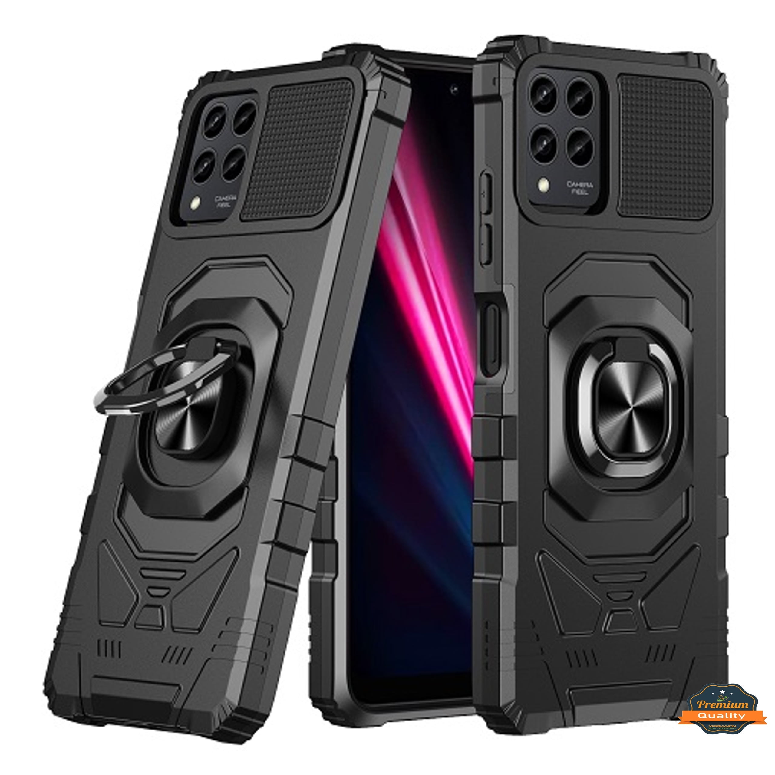 Xpression Cover for Revvl 6X Pro 5G (T-Mobile) Armor Hybrid Stand Ring ...