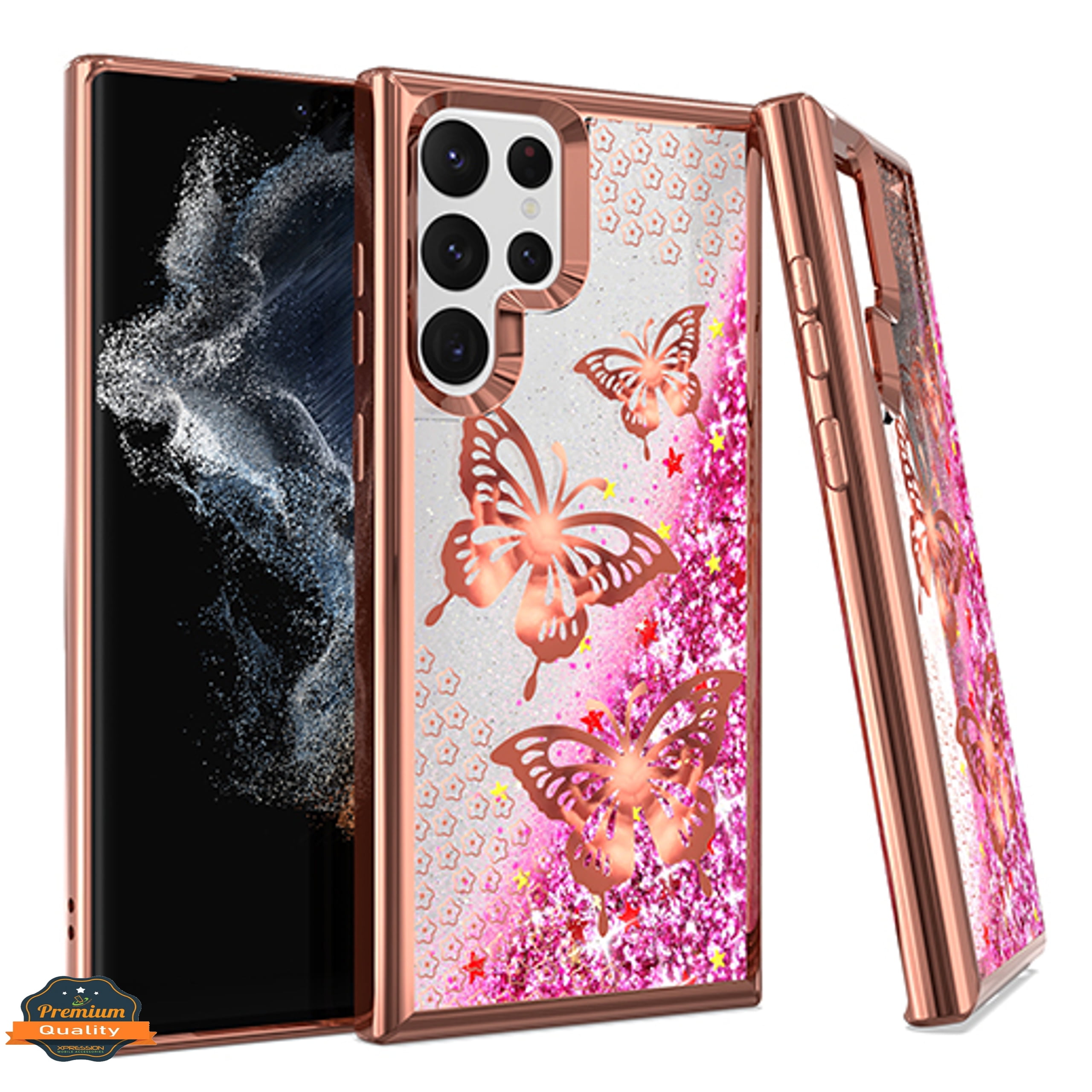 Xpression Cover for Samsung Galaxy S22 Ultra Quicksand Liquid Glitter ...