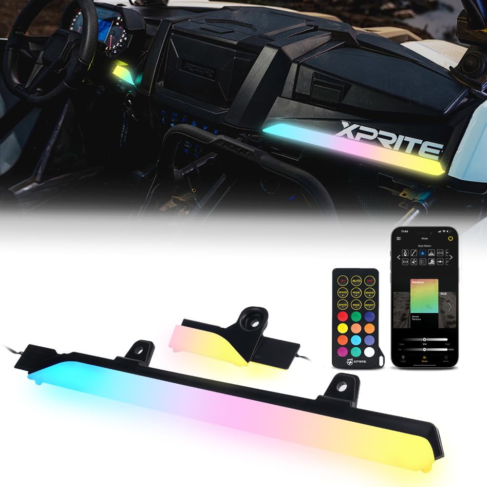 Xprite 15 Inch RGB IFF17 RZR Chase Dash Light Bars, Pro XP Dashboard ...