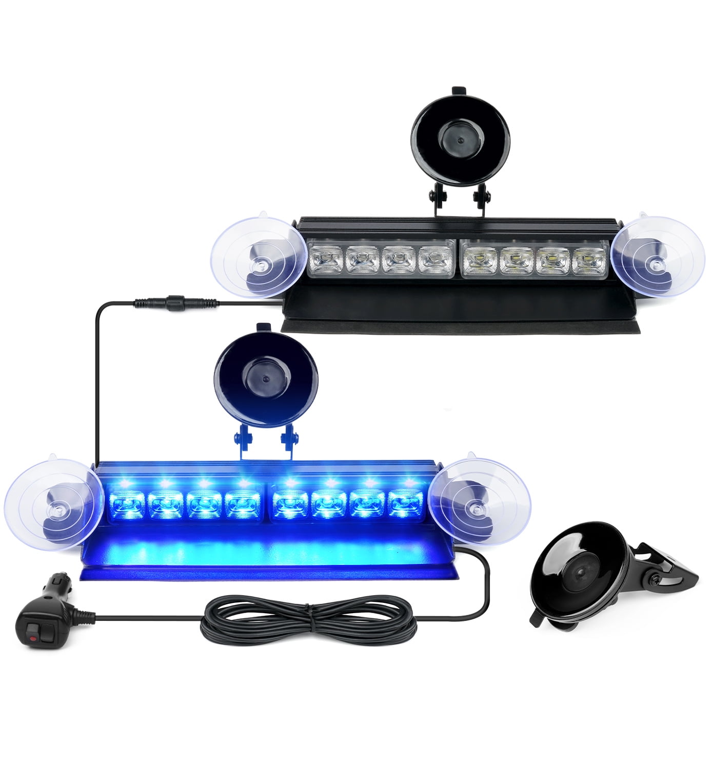 Xprite 16-LED Windshield Strobe Light Bar with Triangular Install, 22 ...