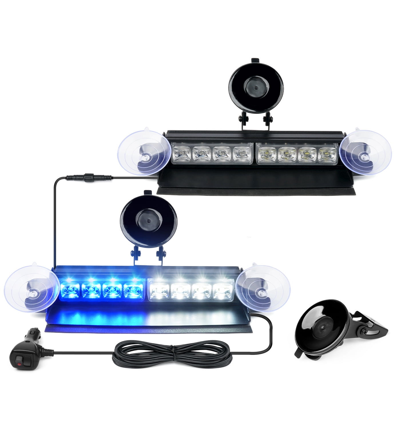 Xprite 16-LED Windshield Strobe Light Bar with Triangular Install, 22 ...