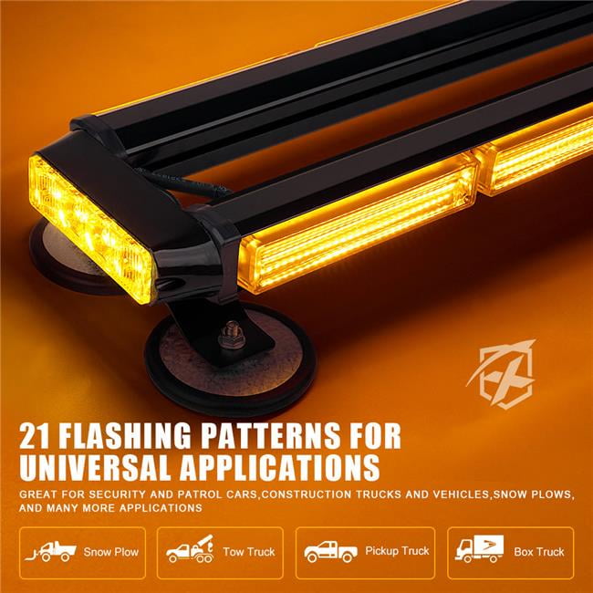 Xprite 26 in. Green Mini Emergency Light Bar with Magnetic Base ...