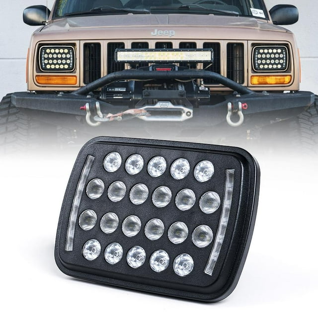 Xprite 5X7" LED Headlights with High/Low Beam and DRL for Classic ...