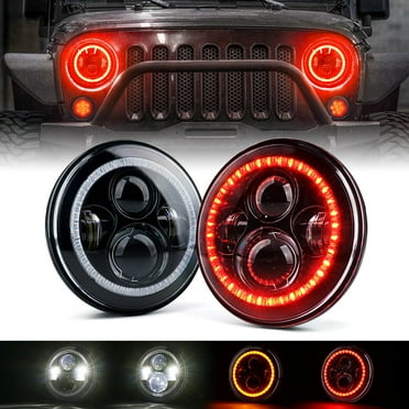 Sunpie 7" LED Headlights + 4" LED fog lights Combo Kits for 1997-2018 ...