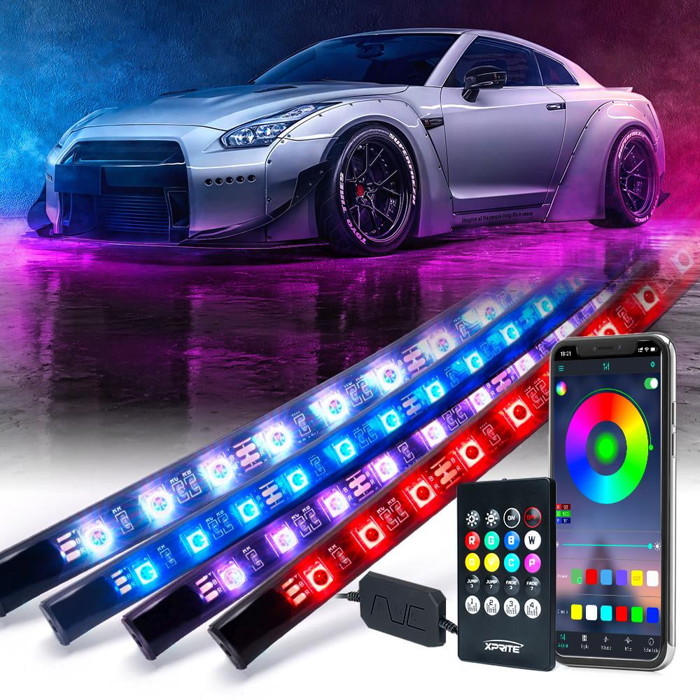 Xprite Battle Series RGB LED Underbody Glow Kit with Remote Control and ...