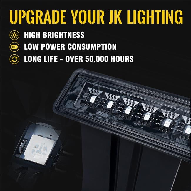Xprite LED Third Brake Light for Jeep Wrangler JK - Enhance Visibility ...