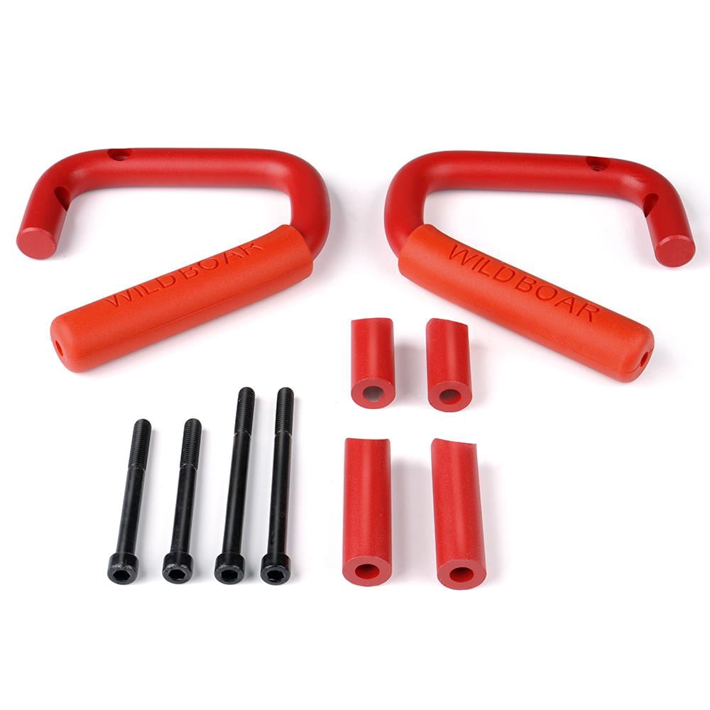 Xprite Red G1 Front and Rear Grab Handles for 2007 - 2018 Jeep Wrangler ...