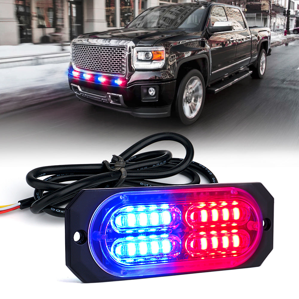 Xprite Alert 6 Series 6W Flush Mount Side Marker Emergency Strobe Light ...