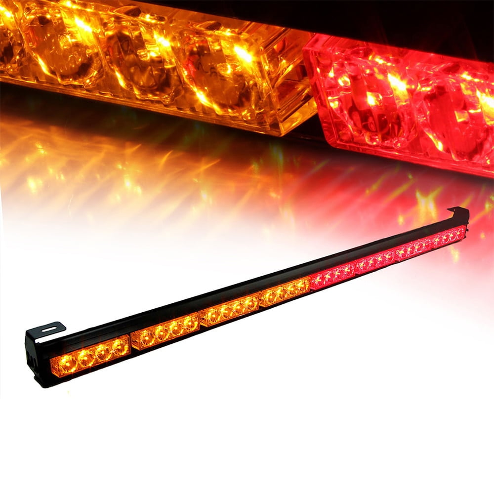 Xprite USA 52023-8-RY 35.5 in. 32 LED Traffic Advisor Strobe Light Bar ...
