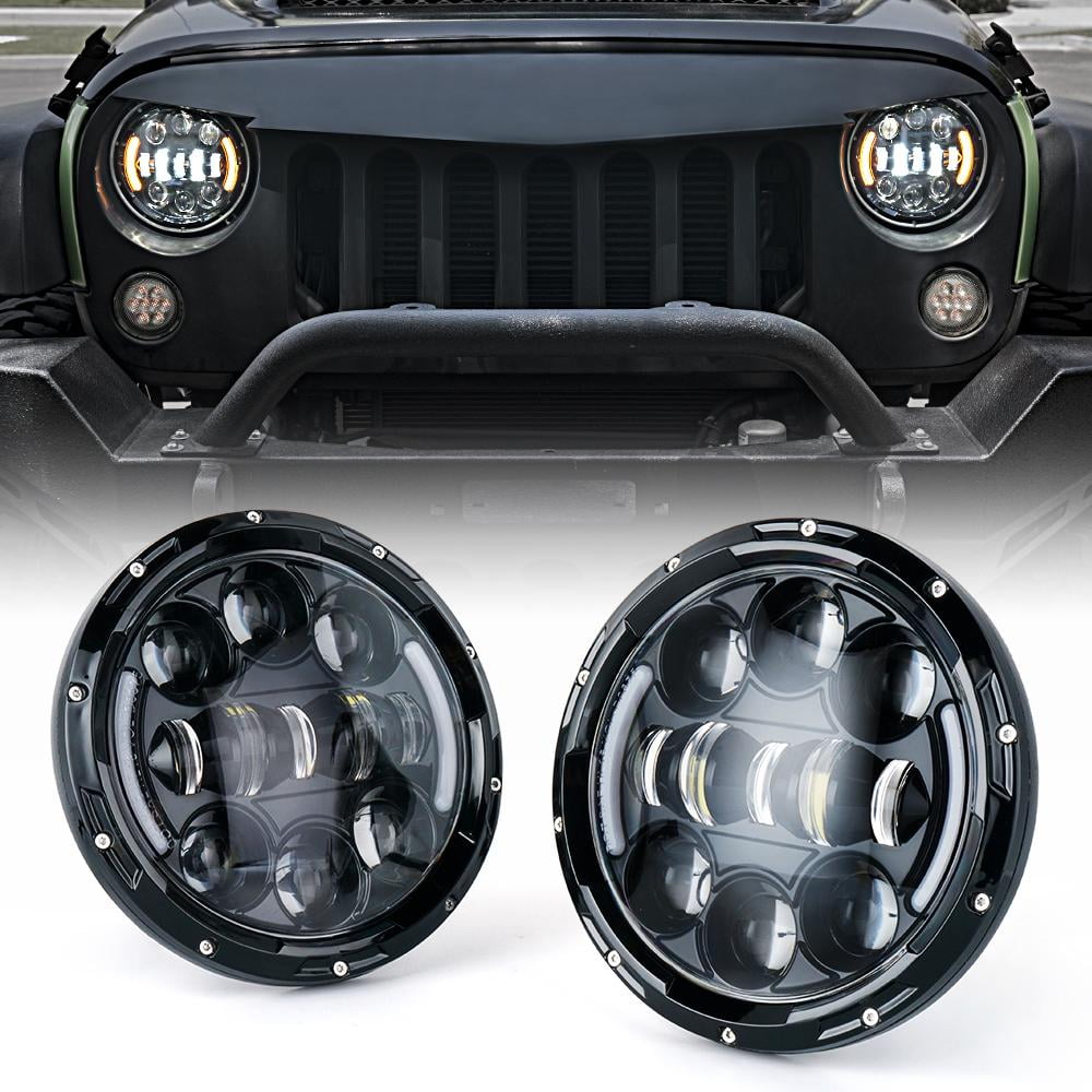 Xprite USA 7 in. Legacy Series 75W LED Headlights with DRL for 1997 ...
