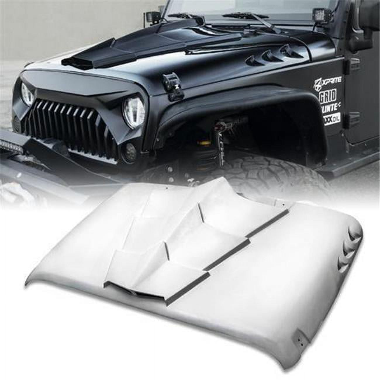 Xprite USA ZS-0090 T-Rex Fiberglass Hood with Open Scoop for 2007-2018 ...