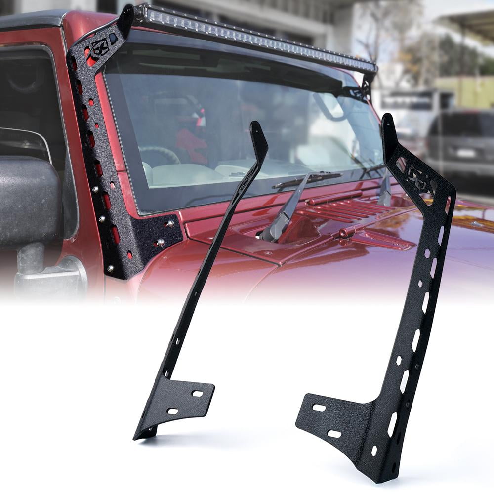 Xprite Universal Front Windshield 50 in. Light Bar Mounting Brackets ...