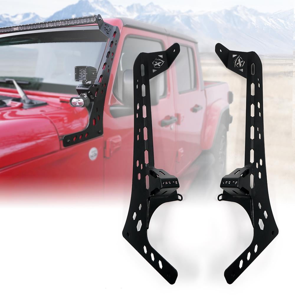 Xprite Universal Front Windshield Light Bar Mounting Brackets fit type ...