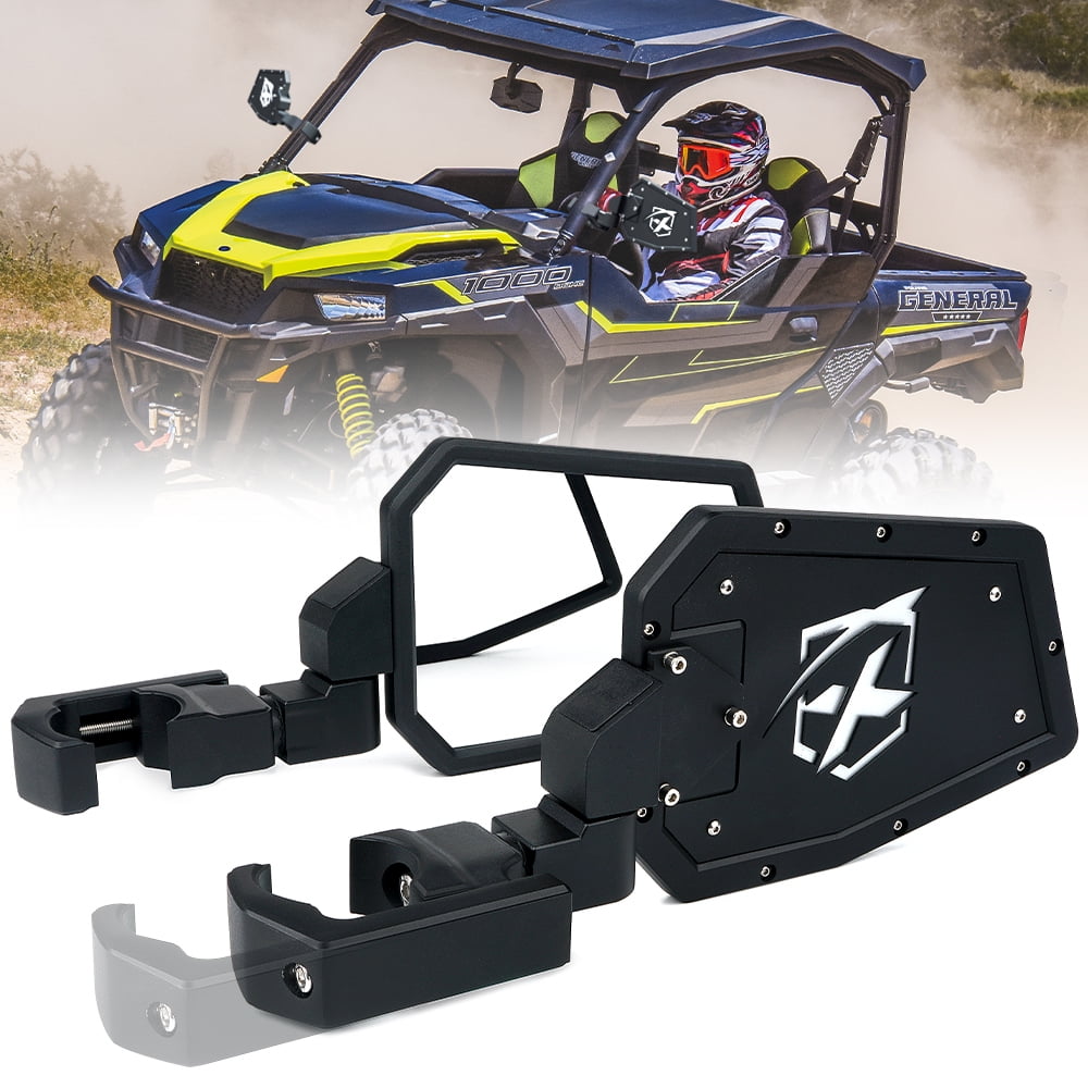 XPRITE Aluminum Adjustable UTV Rear View Mirror, Fits Polaris RZR Can ...