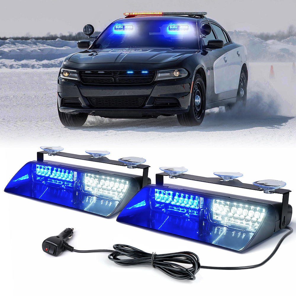Xprite Unmarked Series Dual LED Windshield Strobe Lights - Walmart.com